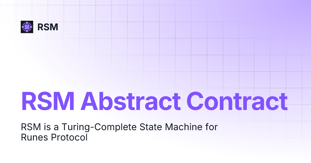 RSM Abstract Contract | RSM